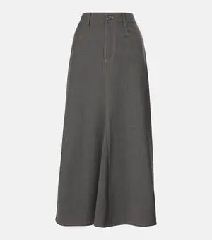 Brunello Cucinelli Wool-blend Midi Skirt