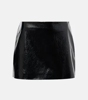 THE FRANKIE SHOP Mary Faux Leather Mini Skirt - Black