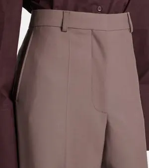 Stella McCartney Wide-leg Wool Pants - Grey