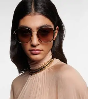 Chloé Scalloped Square Sunglasses