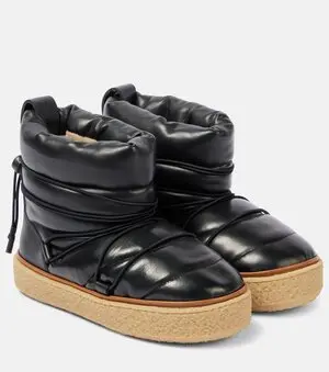 Isabel Marant Étoile Heta Leather Ankle Boots - Black