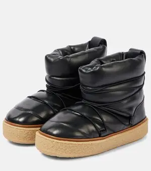 Isabel Marant Étoile Heta Leather Ankle Boots - Black