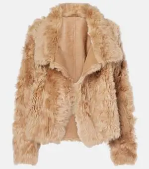 YVES SALOMON Shearling Jacket - Beige