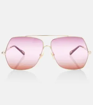 Chloé Chloé Aly Square Sunglasses Pink