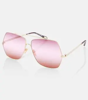 Chloé Aly Square Sunglasses - Red
