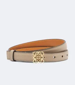 Loewe Anagram Leather Belt - Beige