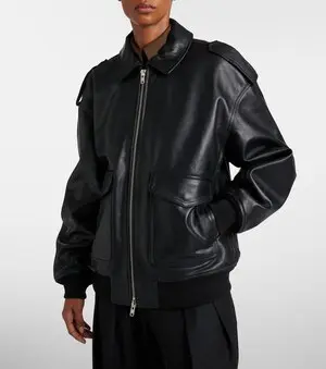 THE FRANKIE SHOP Viper Leather Jacket - Black