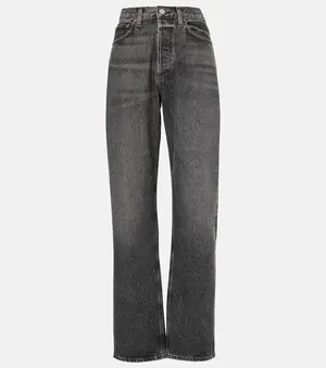 AGOLDE Kelly High-rise Straight Jeans In Arcane - Black