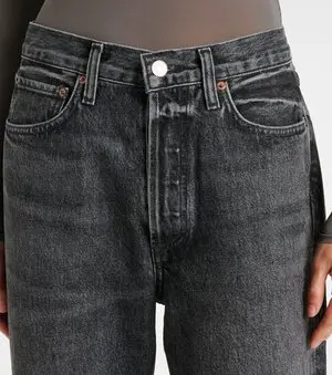AGOLDE Kelly High-rise Straight Jeans - Black