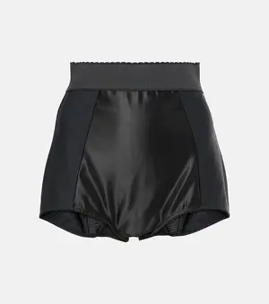 Dolce & Gabbana High-rise Paneled Shorts - Black