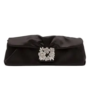 ROGER VIVIER Bouquet Strass Satin Clutch