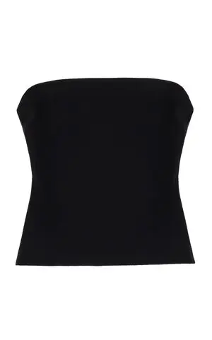 Matteau Strapless Knit Top - Black