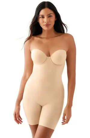 Wacoal Red Carpet™ All In One Thigh Shaper Bodysuit - Sand