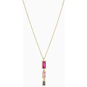 ORADINA 14k Gold Fresco Pendant Necklace - Gold/multicolor