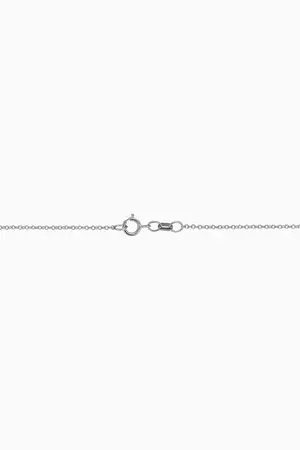 ORADINA 14k Gold Spirah Chain Necklace - White Gold