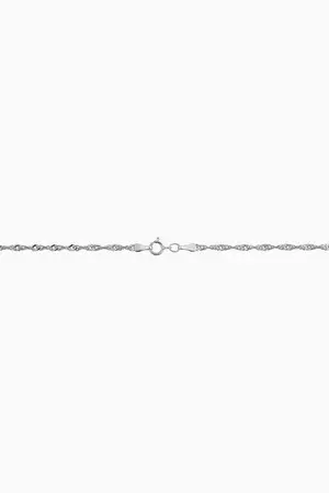 ORADINA 14k Gold Spirah Chain Necklace - White Gold