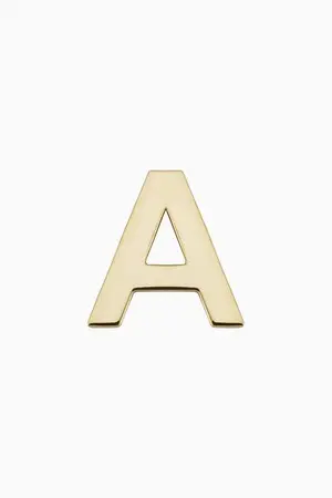 ORADINA 14k Gold Initial Stud Earring - Letter A