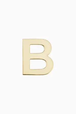 ORADINA 14k Gold Initial Stud Earring Letter B