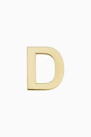 ORADINA 14k Gold Initial Stud Earring Letter D