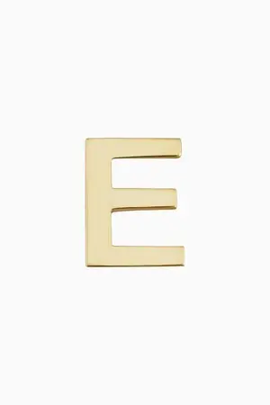 ORADINA 14k Gold Initial Stud Earring Letter E
