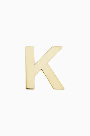 ORADINA 14k Gold Initial Stud Earring - Letter K