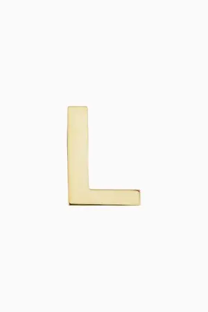 ORADINA 14k Gold Initial Stud Earring - Letter L