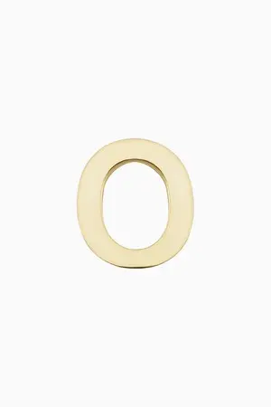 ORADINA 14k Gold Initial Stud Earring - Letter O