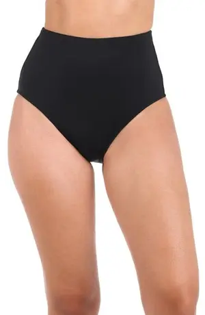 La Blanca Luxe Ultra High Waist Compression Swim Bottoms - Black