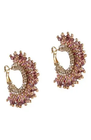 Deepa Gurnani Deepa Gurnani Sierra Hoop Earrings Amethyst