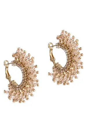 Deepa Gurnani Deepa Gurnani Sierra Hoop Earrings Champagne