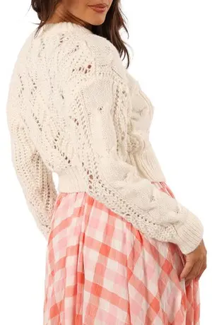PETAL & PUP Birdie Open Stitch Sweater