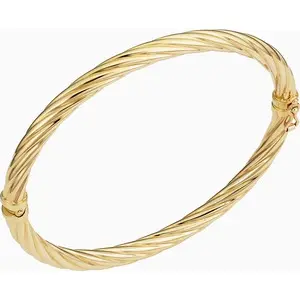 ORADINA 10k Gold Twisted Bangle Bracelet - Yellow Gold