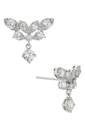 Nadri Whimsy Cubic Zirconia Stud Earrings - Rhodium