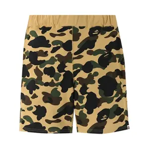 A BATHING APE 1st Camo Sweat Shorts - Yellow