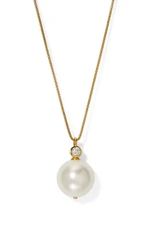 Nadri Farrah Xl Faux Pearl Pendant Necklace - Gold/ Faux Pearl