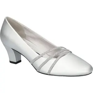 EASY WORKS BY EASY STREET Cristiny Pumps - Silver Satin