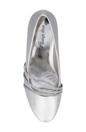 EASY WORKS BY EASY STREET Cristiny Pumps - Silver Satin