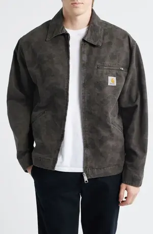 Carhartt Work In Progress Duck Detroit Camo Zip Jacket - Camo Duck