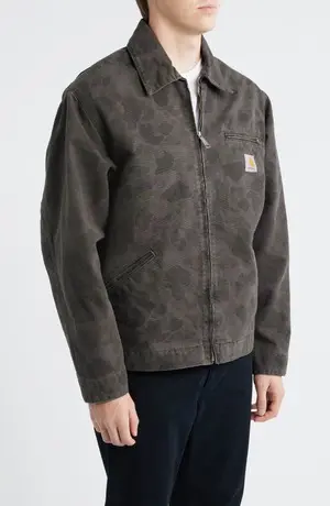 Carhartt Work In Progress Duck Detroit Camo Zip Jacket - Camo Duck