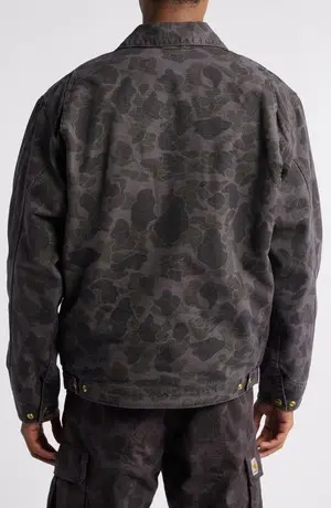Carhartt Work In Progress Duck Detroit Camo Zip Jacket