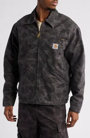 Carhartt Work In Progress Duck Detroit Camo Zip Jacket