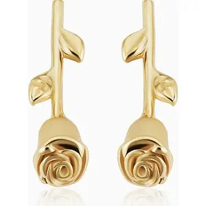 ORADINA 14k Gold Kiss From A Rose Stud Earrings - Yellow Gold