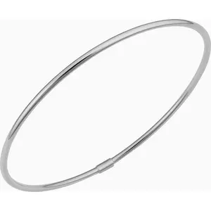 ORADINA 10k Gold Bangle Bracelet - White Gold