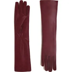 Apparis Gwen Faux Leather Gloves - Crimson