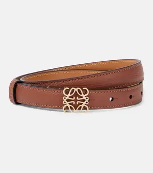 Loewe Anagram Leather Belt Beige