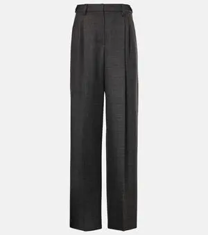 Brunello Cucinelli High-rise Wool Wide-leg Trousers