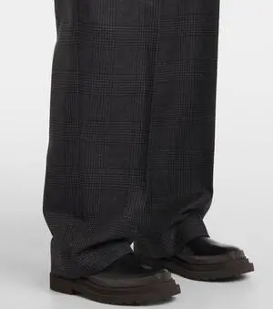 Brunello Cucinelli High-rise Wool Wide-leg Trousers