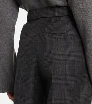 Brunello Cucinelli High-rise Wool Wide-leg Trousers