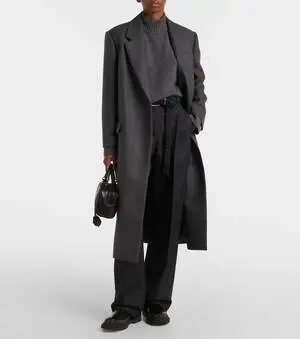 Brunello Cucinelli High-rise Wool Wide-leg Trousers