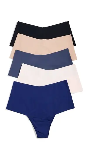 Hanky Panky Breathe Hi Rise 5 Pack - Black/granite/taupe/vanilla